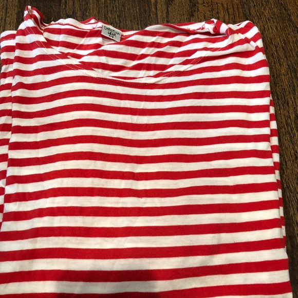 christina lehr | Tops | Christina Lehr Red And White Long Sleeve Shirt ...